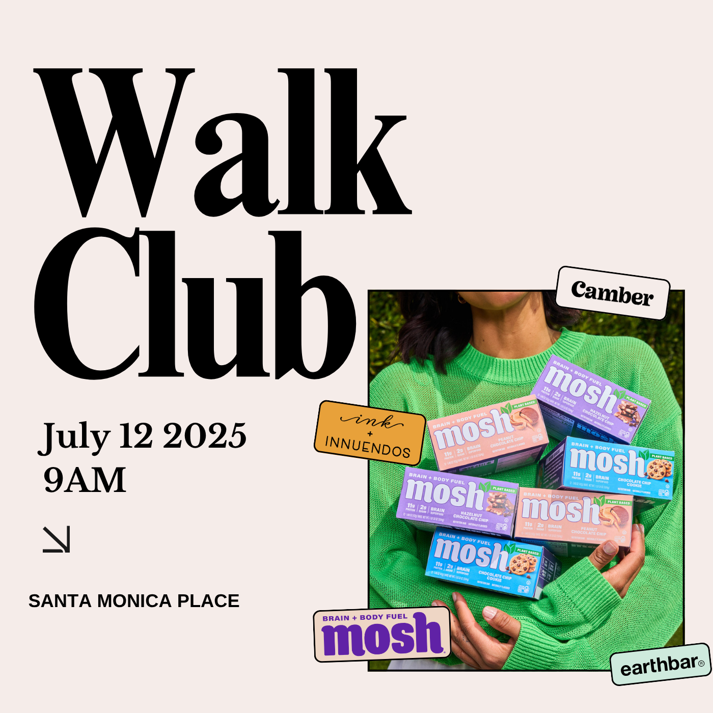 Camber x MOSH July Walk Club 🧠 | Jul 12th | Santa Monica Place | Handstamp