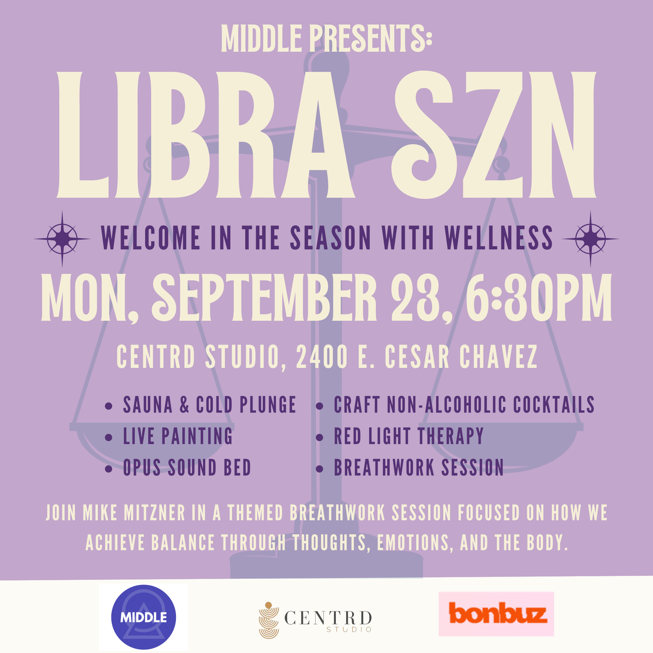 LIBRA SZN: sip, sauna, soak & socialize | Sep 23rd | Centrd Studio ...